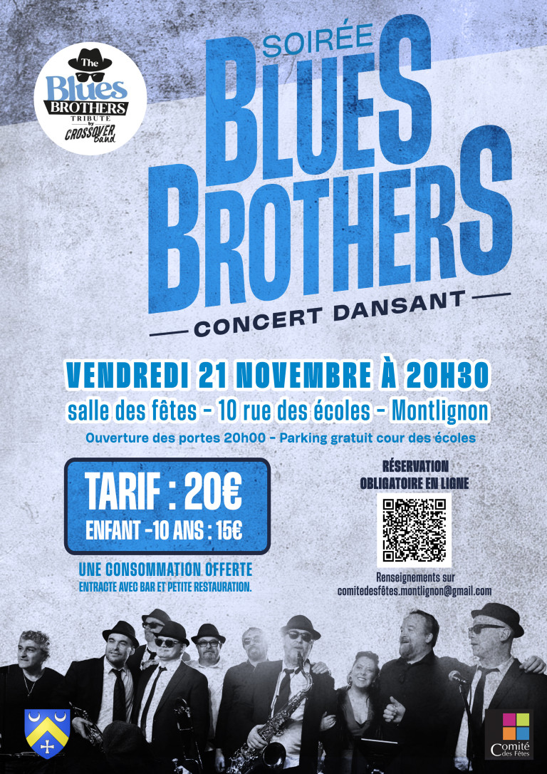 21 Novembre à 20h30 : Soirée Blues Brothers